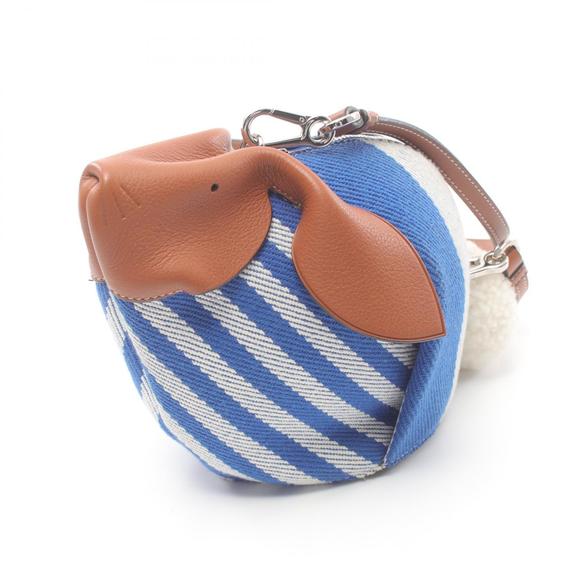 Loewe | Bags | Loewe Bunny Mini Bag Shoulder Bag Leather Blue Brown ...